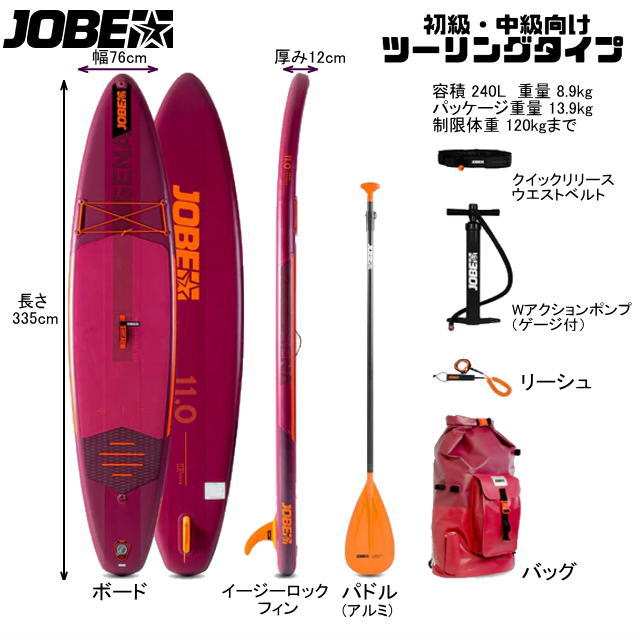 【楽天市場】☆NEW〔沖縄・離島送料別途〕【JOBE 】 486423010 Jobe Sena 11.0 Inflatable Paddle ...