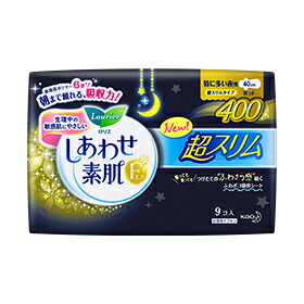 【楽天市場】花王 ロリエエフ しあわせ素肌 超スリムタイプ 特に多い夜用 羽つき 400 9コ入：くすりのチャンピオン