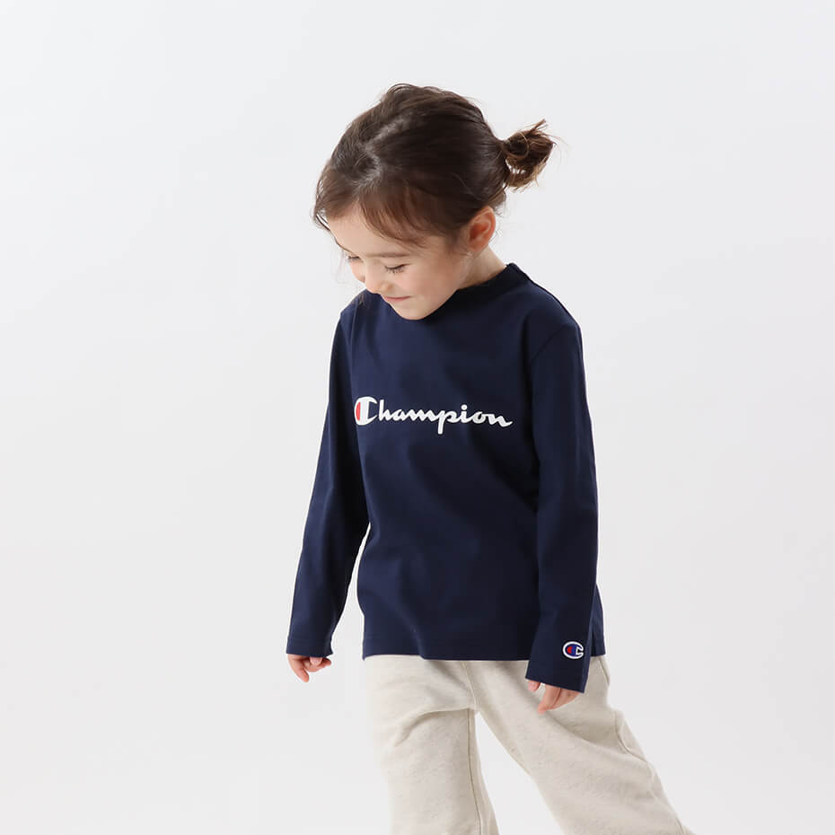 【楽天市場】【公式】チャンピオン【30%OFFセール】Champion キッズ ロングスリーブTシャツ 24SS ベーシック(CK-Y402)★子供 子ども こども 子供服 キッズ服 女の子 ...
