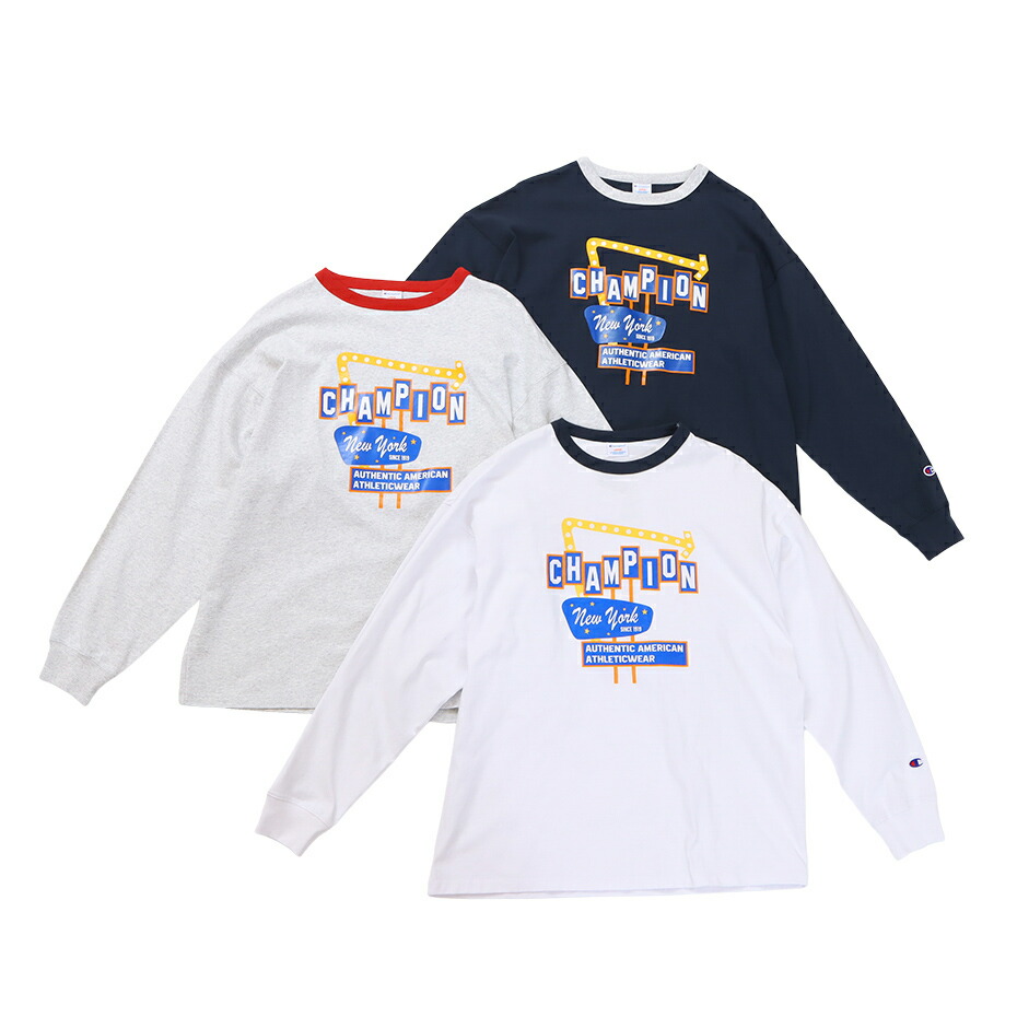 【楽天市場】【公式】チャンピオン【30%OFFセール】Champion ロングスリーブTシャツ 24FW メンズカジュアル(C3-A404)：Champion公式楽天市場店
