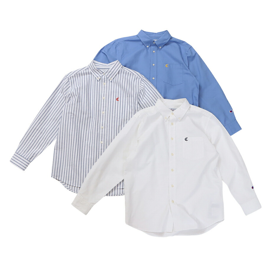【楽天市場】【公式】チャンピオン【50%OFFセール】Champion ボタンダウンロングスリーブシャツ 24FW メンズカジュアル(C3-A408)★ メンズ レディース ロンT 長袖 長袖 ...