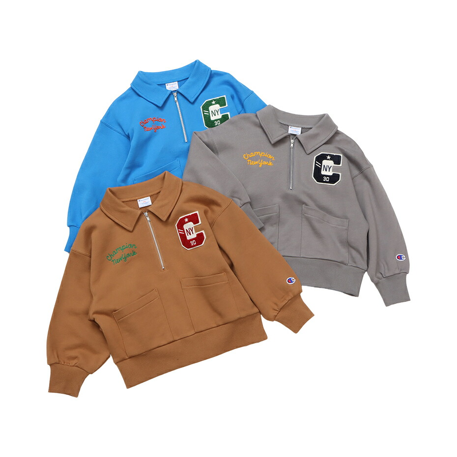 【楽天市場】【公式】チャンピオン【30%OFFセール】Champion キッズ ハーフジップスウェットシャツ 24FW ボーイズカジュアル(CK-A012)★ キッズウェア 子供 子ども ...