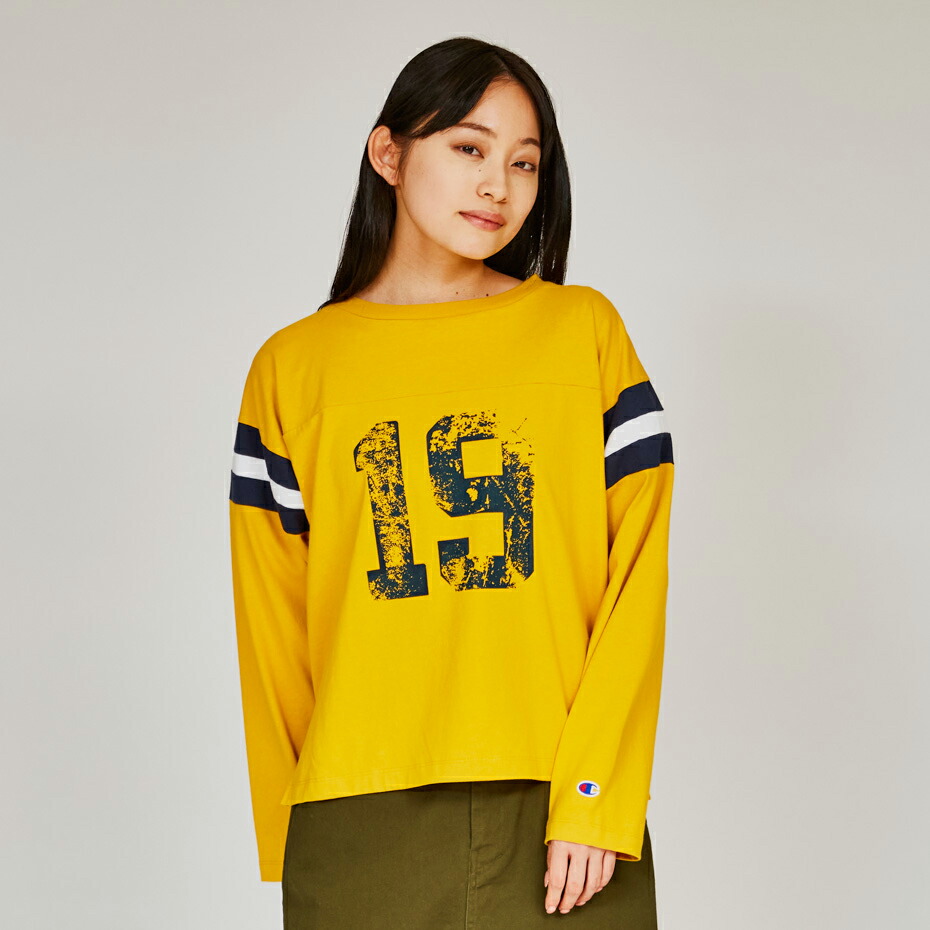 【楽天市場】【公式】チャンピオン【30%OFFセール】Champion ウィメンズ ロングスリーブTシャツ 24FW チャンピオン(CW-A401)★ レディース ロンT 長袖 Tシャツ ...