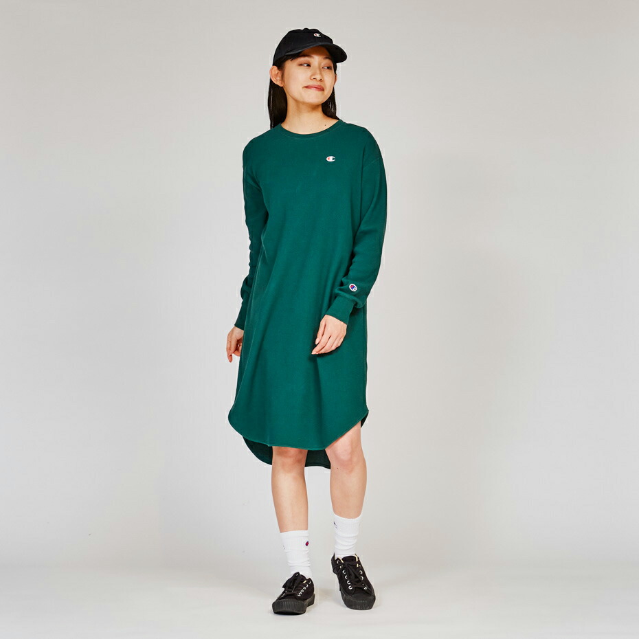 【楽天市場】【公式】チャンピオン【30%OFFセール】Champion ウィメンズ ワンピース 24FW(CW-Y417)★ レディース ロンT 長袖 Tシャツ：Champion公式楽天市場店