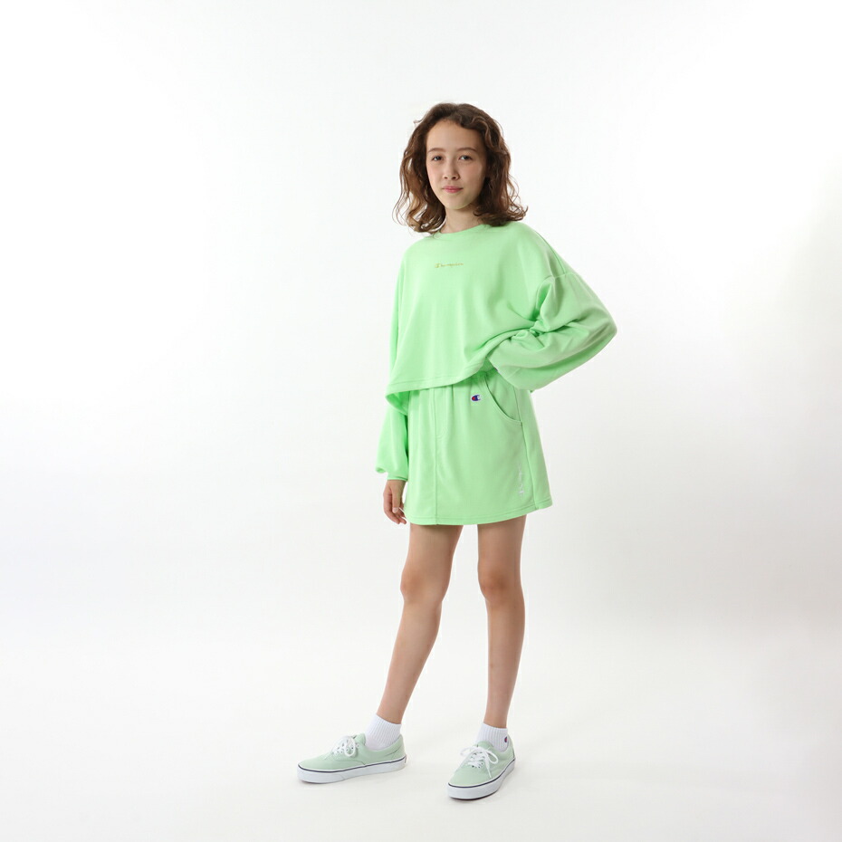 【楽天市場】【公式】チャンピオン【30%OFFセール】Champion ガールズ クルーネックスウェットシャツ 24SS ガールズカジュアル(CK-Z003)★ スウェット トレーナー 無地 ...