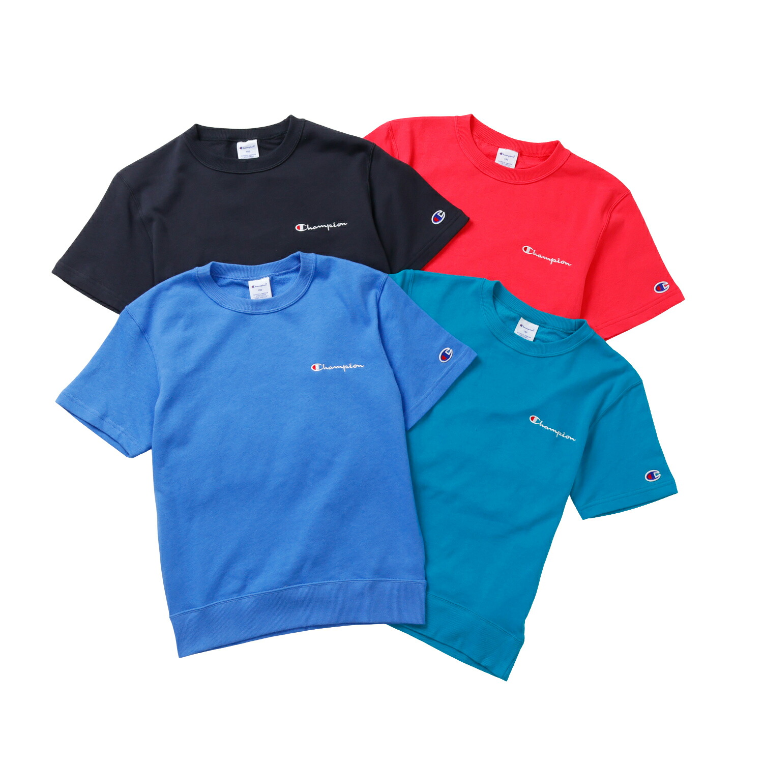 【楽天市場】【公式】チャンピオン Champion キッズ ショートスリーブクルーネックスウェットシャツ 25SS ベーシック(CK-B005)★ 子供 子ども ジュニア こども 子供服 ...