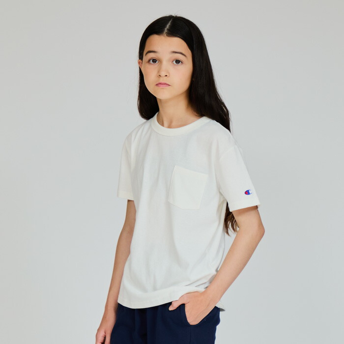 【楽天市場】【公式】チャンピオン Champion キッズ ショートスリーブポケットTシャツ 25SS ベーシック(CK-Z303) ★ 子供 子ども こども 子供服 キッズ 女の子 男の子 ...