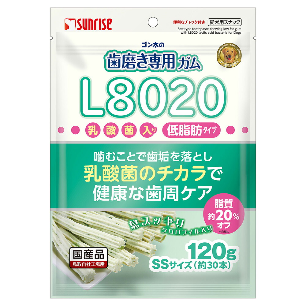 【楽天市場】ゴン太の歯磨き専用ガム SSサイズ L8020乳酸菌入り クロロフィル入り 低脂肪 120g 関東当日便：charm 3980 楽天市場店