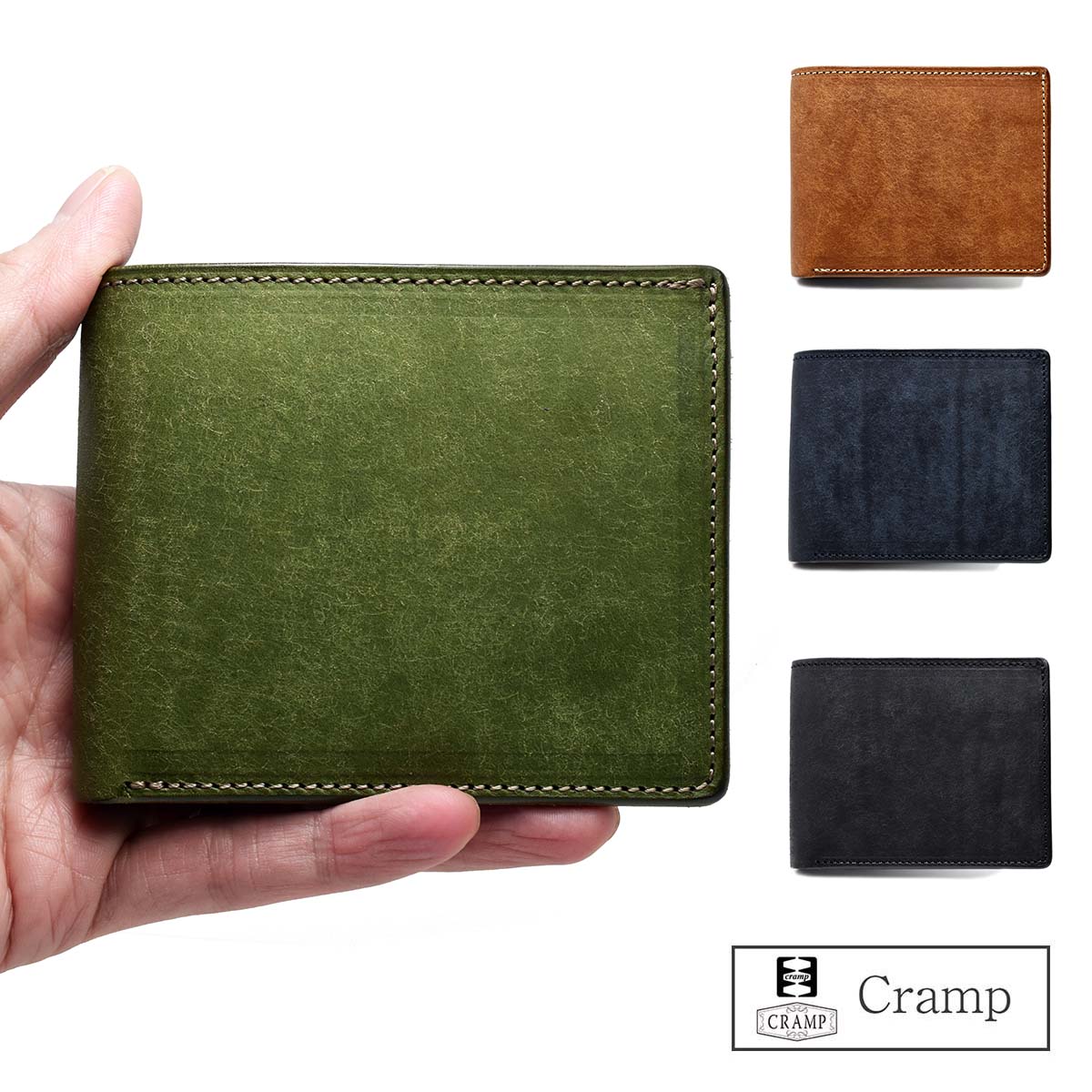 【楽天市場】【正規取扱店】【着脱ギミック】二つ折り財布 革 本革 池之端銀革店 Cramp クランプ Cr-601 プエブロレザー 着脱コインケース 二つ折りウォレット イタリアンレザー 財布 ...