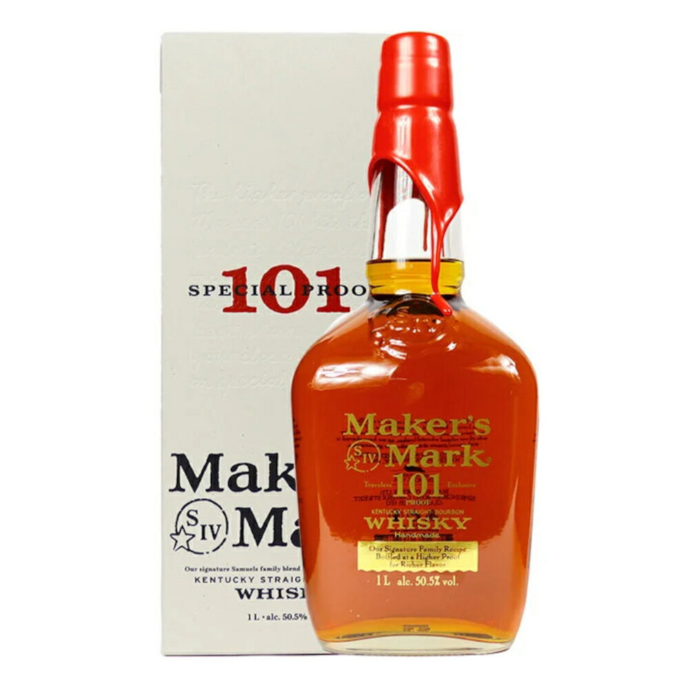 【楽天市場】お酒 ギフト ウイスキー バーボン メーカーズマーク ( Maker’s Mark ) 101 スペシャル プルーフ 50.5 ...