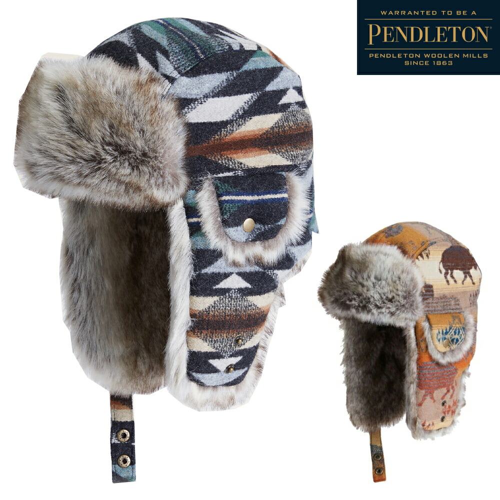 【楽天市場】【限定セール★12000円→9999円】Pendleton ペンドルトン Trapper Wool Hat パイロットハット ...