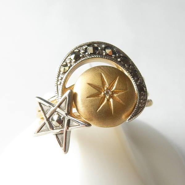 【楽天市場】【FATRAS】碌山太陽と月と星のリングシルバー製サイズ11号：la charrette lutine