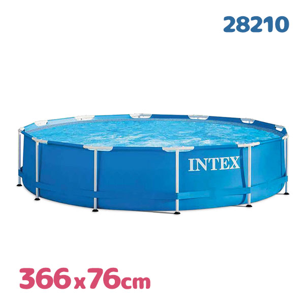 【楽天市場】INTEX インテックス プール 大型 メタルフレームプール 28210 直径366cm 大人数 家庭用 ビニールプール 水遊び ...