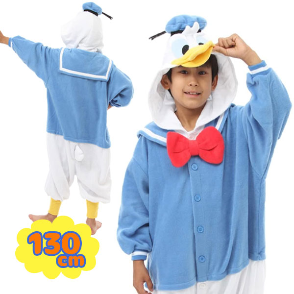 【楽天市場】【正規品】 SAZAC 着ぐるみフリース ディズニー ドナルド 子供用 130cm コスプレ衣装 仮装 なりきり ドナルドダック ...