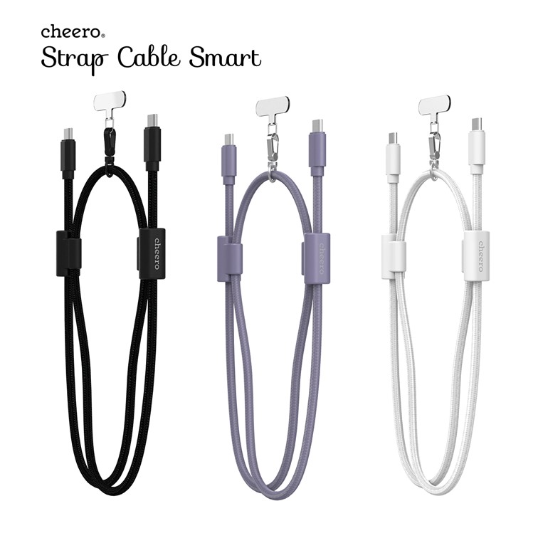 【楽天市場】★スーパーSALE特別価格★ 充電ケーブル Type-C USB-C スマホストラップ ショルダーストラップ iPhone Android 急速充電 cheero Strap ...