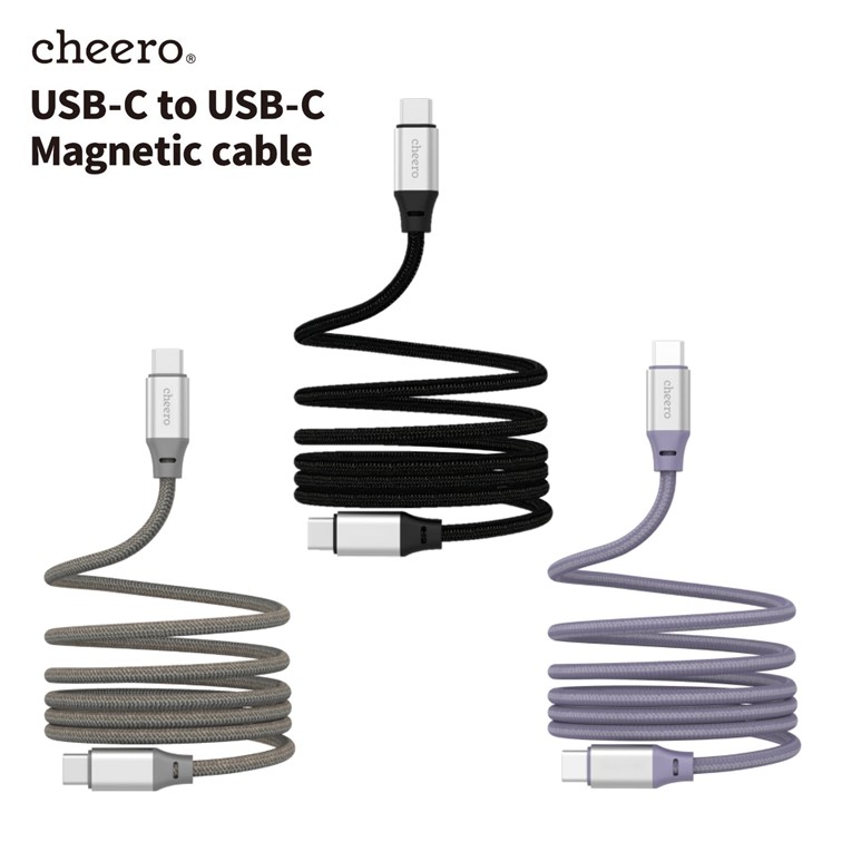 【楽天市場】★大感謝祭期間中はポイント10倍!!★USB タイプC ケーブル 急速充電 マグネット 磁石 収納 便利 チーロ cheero USB-C to USB-C Magnetic ...