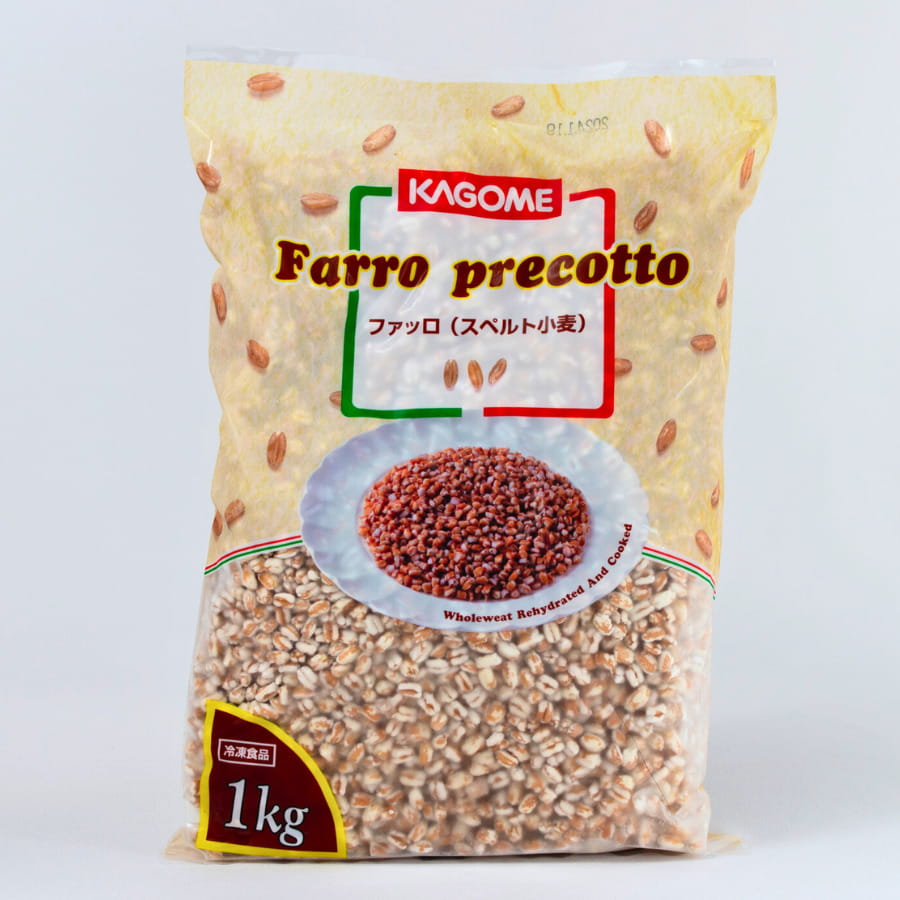 【楽天市場】カゴメ スペルト小麦 1kg ファッロ 冷凍 kagome farro precotto イタリア 穀物 スープ ミネストローネ リゾット：シェフレピ