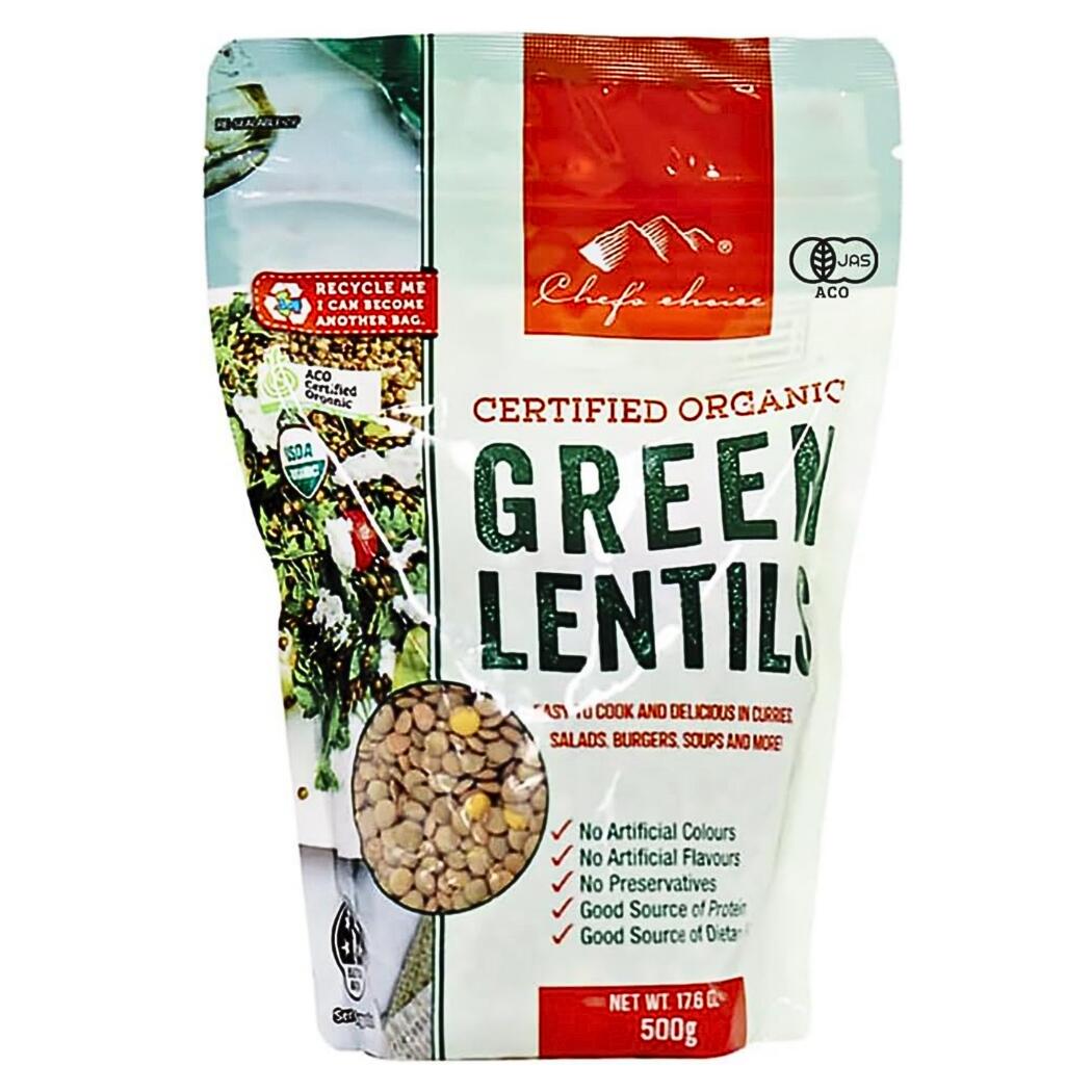 【楽天市場】シェフズチョイス レンズ豆 500g 緑レンズ豆 オーガニック 皮あり レンズ豆 有機 オーガニック グリーンレンティル 500g ...
