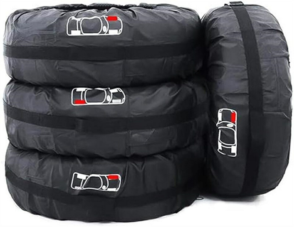 【楽天市場】タイヤカバー 自動車用 4本セット タイヤ 収納袋 防水 防塵 紫外線 劣化防止 厚手 タイヤトート 取手付き 持ち運び便利 4本 ...