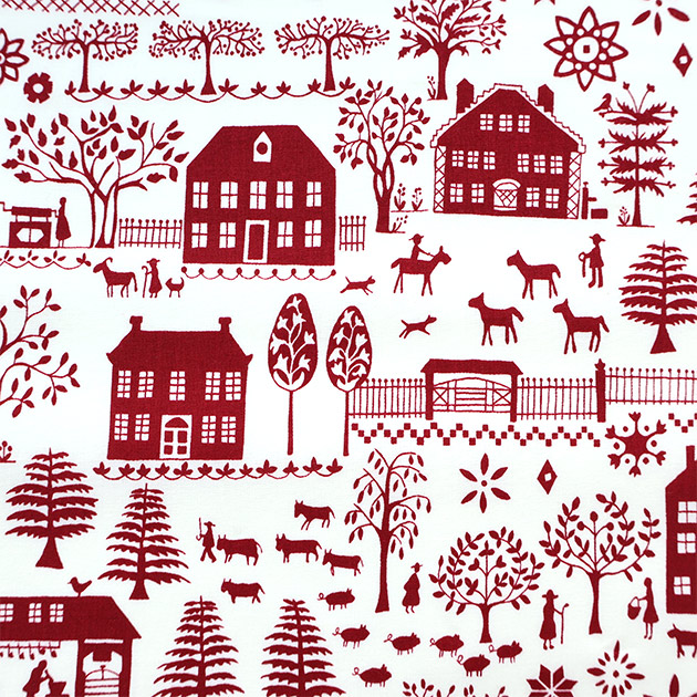 【楽天市場】リバティプリント【タナローン/18AW】ルーシーズファーム（J12A 生成地赤系柄） 3639173-j12b 2018年柄 ...