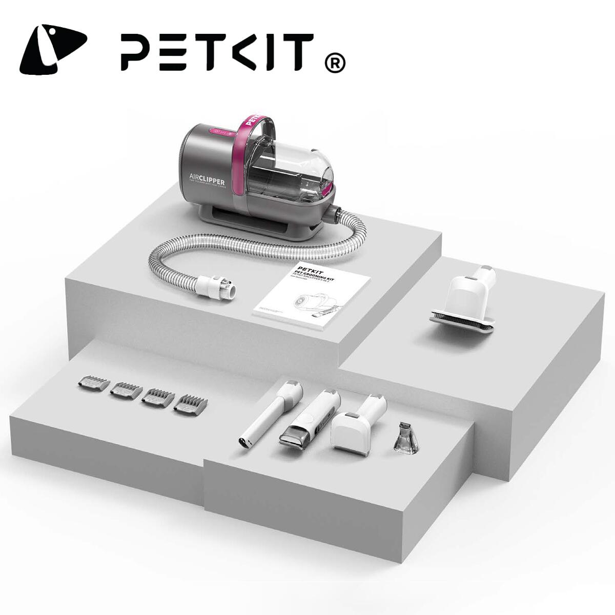 【楽天市場】\期間限定10%オフ／ グルーミングセット 【PETKIT】 5in1 ペット用 バリカン トリマー 犬 猫 犬猫兼用 掃除機付き 多機能 お手入れ 1.4L大容量 正規品 LM4 ...