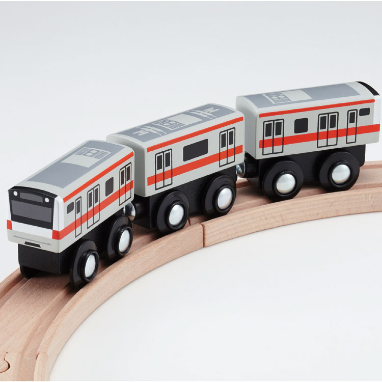 【楽天市場】moku TRAIN E233系中央線電車 おもちゃ 知育玩具 鉄道 玩具 鉄道おもちゃ E233系 中央線 E233系電車 木製 木製玩具 木のおもちゃ 木の電車 3両 ...