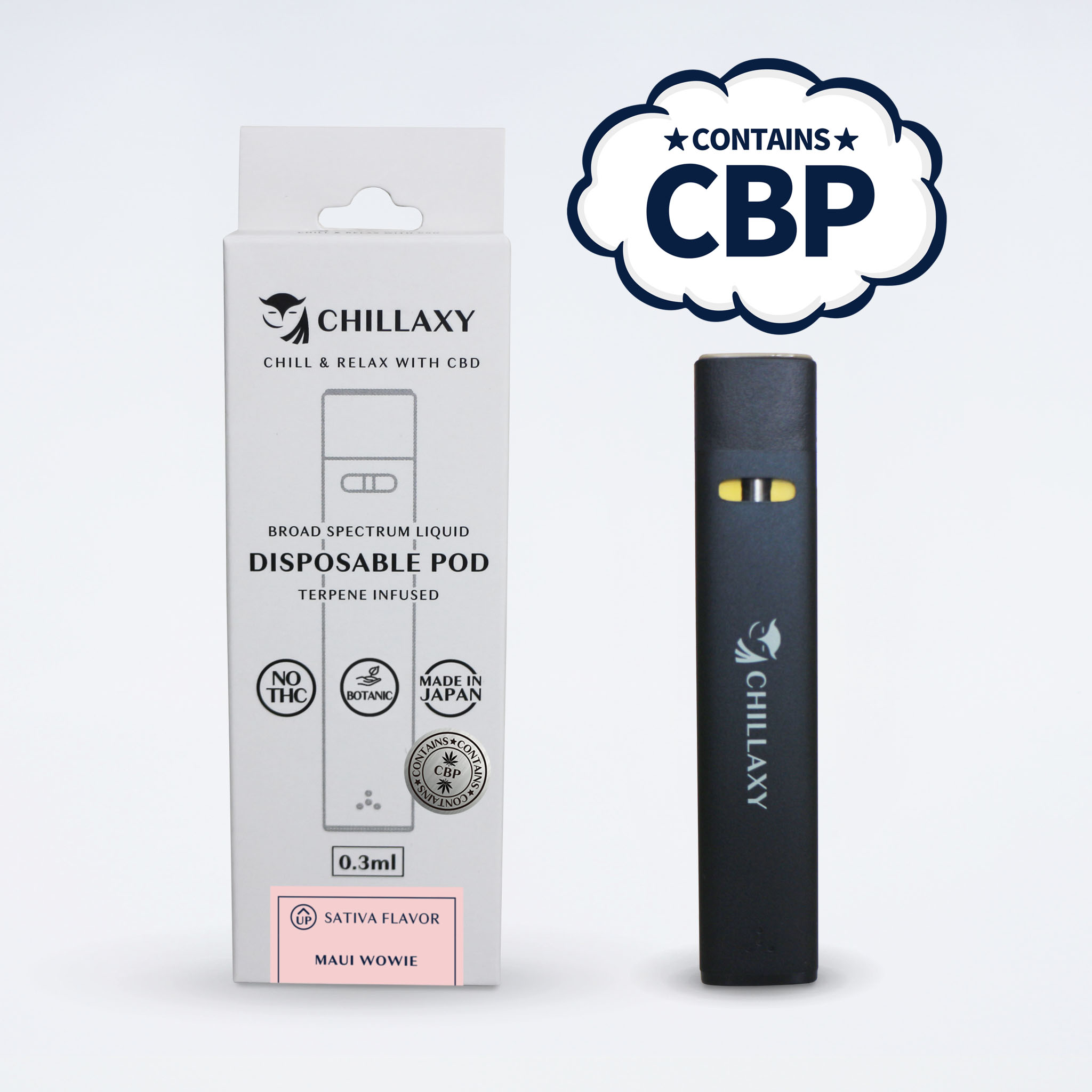 【楽天市場】使い捨て CBPリキッド CBP36% Total90% 0.3ml 使い捨てPOD フルリキッド CBD CBN CBG ディスポーザブル ベイプ CHILLAXY チラクシー ...