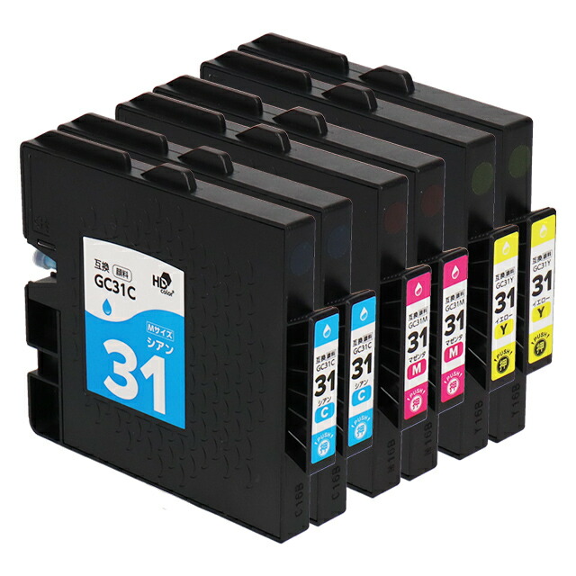 【楽天市場】【日本の技術者監修】RICOH リコー GC31 GXカートリッジ 顔料 カラー3色×2セット GC31-CMY Mサイズ【互換インク】対応機種：RICOH SG 5100 ...