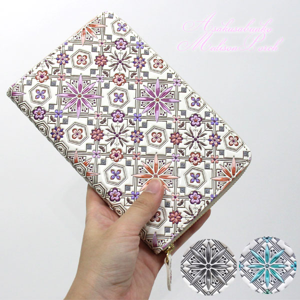 楽天市場】浅草文庫 お薬手帳 ポーチ ケース 花菱 トキ 手書き友禅