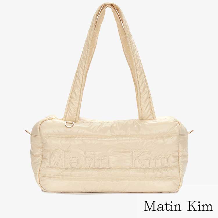 【楽天市場】Matin Kim マテンキム LOGO STITCH PADDING SQUARE BAG ロゴ ステッチ ダウン スクエア ...
