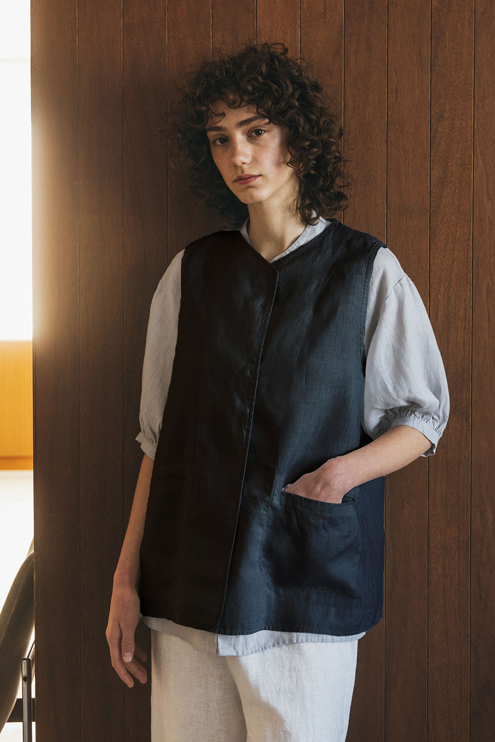 【楽天市場】fog linen work LWA796-17 セシリア ジレ *ブラック*：Chou Chou ONLINE SHOP