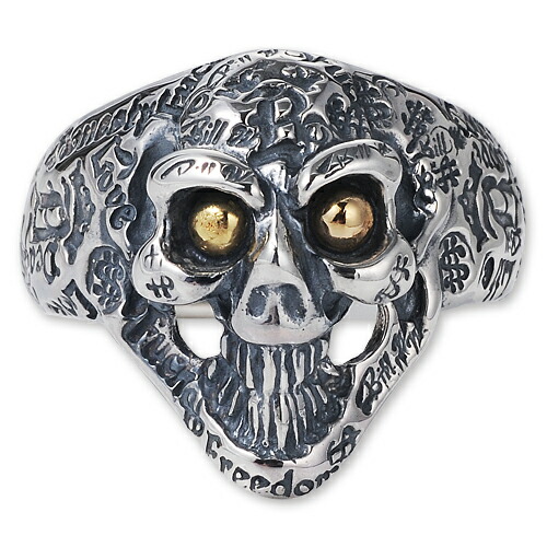 【楽天市場】【BILL WALL LEATHER ビルウォールレザー Ring リング】グラフィティスモールグッドラックスカルリングw/18K ...