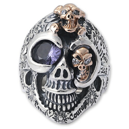 【楽天市場】【BILL WALL LEATHER ビルウォールレザー Ring リング】グラフィティミディアムマスタースカルリングw/ブロンズ ...