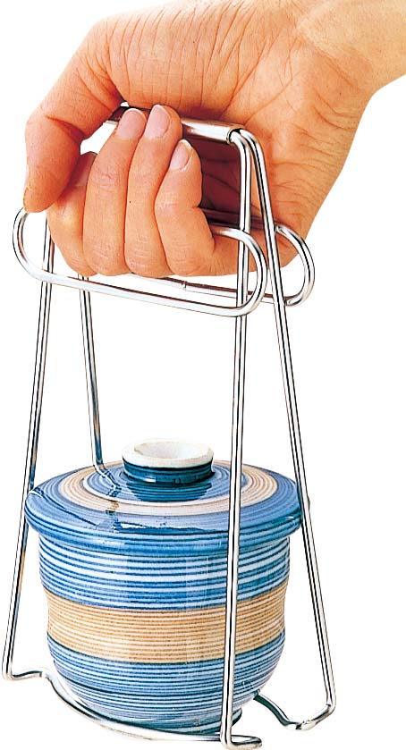 【楽天市場】【ポイント20倍】EBM 18-8 土鍋ホルダー 小(茶碗蒸しつかみ兼用)全長200 [江部松商事] ホルダーEBM vol.24[1729-16]卓上鍋：厨房の達人