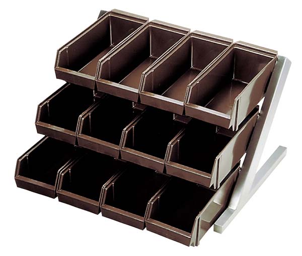 【楽天市場】【ポイント20倍】EBM オーガナイザー 3段4列(12ケ入)D/B [江部松商事] オーガナイザーEBM vol.24[1141-10]ビュッフェ関連：厨房の達人