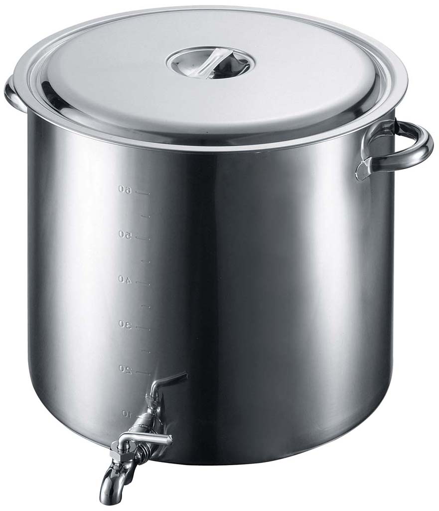 【楽天市場】【ポイント20倍】EBM 18-8 蛇口付 スープ寸胴鍋 51cm [江部松商事] 寸胴鍋EBM vol.24[881-2]うどん・そば・ラーメン：厨房の達人