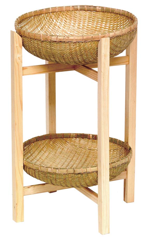 【楽天市場】【ポイント20倍】木製 かご付飾り台(大)15-707L [萬洋] カゴEBM vol.24[1068-9]ディスプレイ用品：厨房の達人