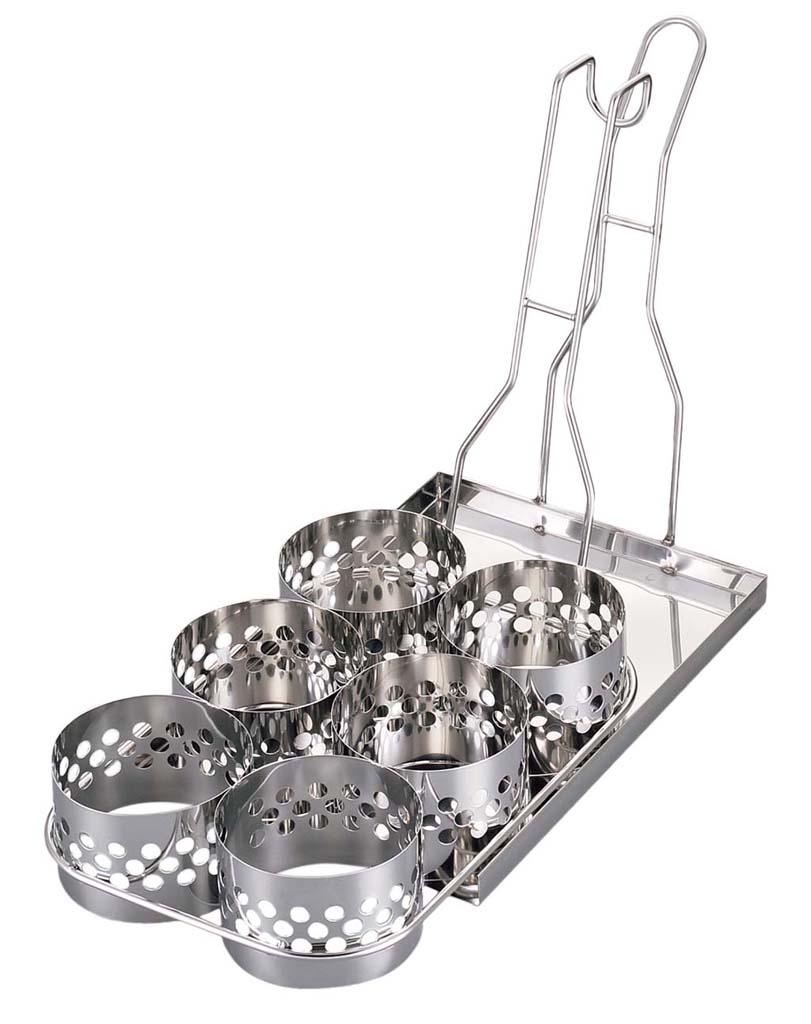 【楽天市場】【ポイント20倍】EBM カキ揚げリング 6連スライド式 [江部松商事] かき揚げEBM vol.24[899-1]ギョーザ・フライヤー：厨房の達人