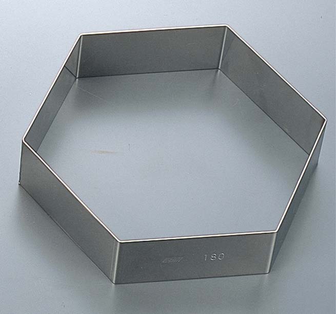 【楽天市場】【ポイント20倍】EBM 18-8 アルゴン溶接 六角型ケーキリング 100×H40 [江部松商事] ケーキリングEBM vol.24[996-10]製菓・ベーカリー用品：厨房の達人