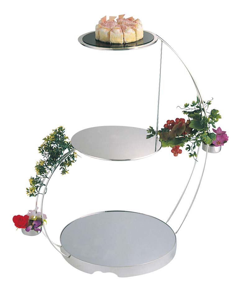 【楽天市場】【ポイント20倍】UK 18-8 3段 ウェディングケーキスタンド [三宝産業] スタンドEBM vol.24[1217-2]ビュッフェ・宴会：厨房の達人