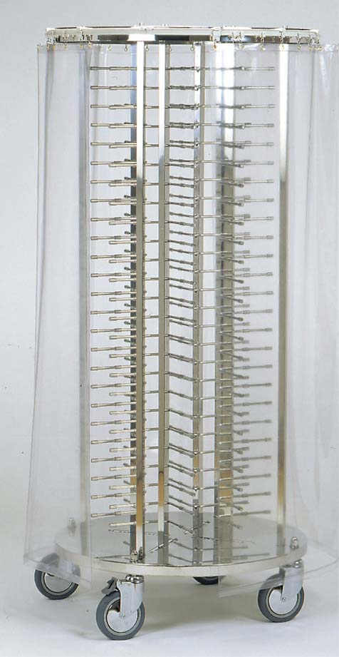 【楽天市場】【ポイント20倍】EBM 18-8 カーテン式 ディッシュスタック100(丸型) [江部松商事] ディッシュスタックEBM vol.24[2175-4]カート・台車：厨房の達人