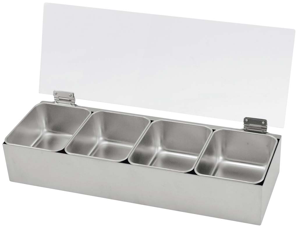 【楽天市場】【ポイント20倍】EBM 18-8 開閉式ヤクミ入 取り外し透明カバー 4ケ入(大) [江部松商事] 薬味入れEBM vol.24[659-3]ストックポット・保存容器：厨房の達人