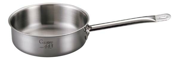 【楽天市場】【ポイント20倍】EBM Gastro 443 浅型片手鍋(蓋無)22cm [江部松商事] 片手鍋EBM vol.24[91-4]IH・ガス兼用鍋：厨房の達人