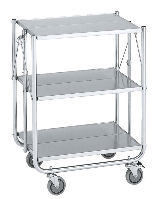 【楽天市場】【ポイント20倍】ステンレス 折りたたみカート ESW-K1 [エレクター] カートEBM vol.24[2192-3]カート・台車：厨房の達人