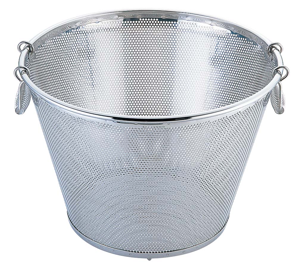 【楽天市場】【ポイント20倍】UK 18-8 パンチング 平底深型 揚げザル 48cm [三宝産業] ザルEBM vol.24[442-5]水切り・ザル：厨房の達人