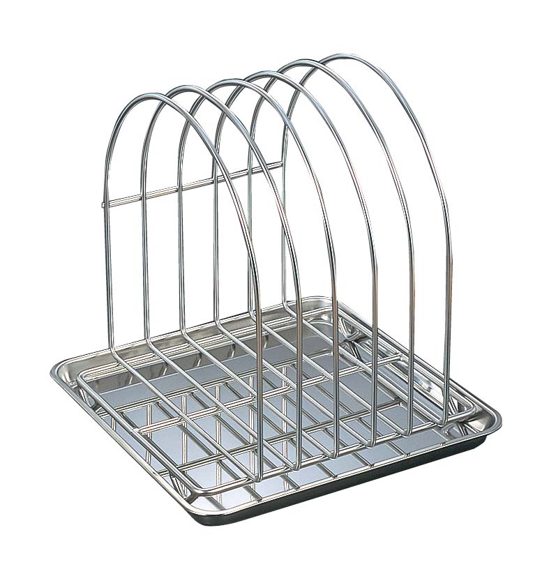 【楽天市場】【ポイント20倍】EBM 18-8 ワイヤータイプ マナ板立(トレー付) [江部松商事] まな板立てEBM vol.24[357-5]まな板：厨房の達人