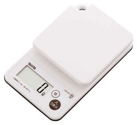 【楽天市場】【ポイント14倍】タニタ デジタルクッキングスケール 2kg KW-201 WH ホワイト【防塵防水】【IP65】 EBM vol.25[747-5]ハカリ：厨房の達人