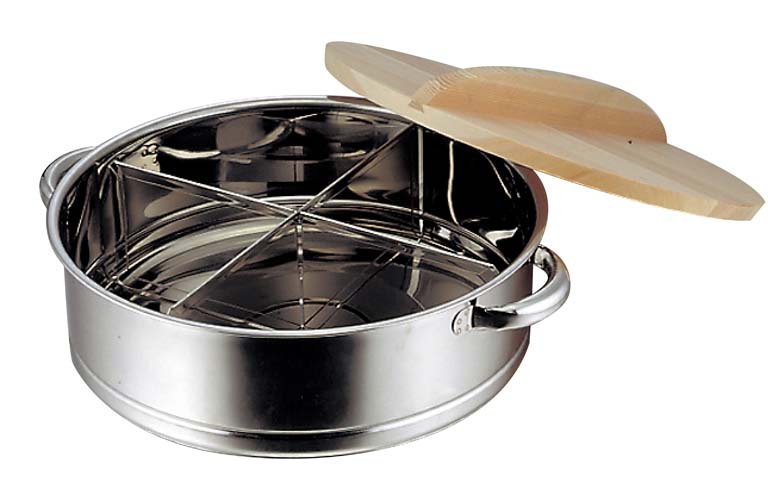 【楽天市場】【ポイント20倍】EBM 18-8 丸型 おでん鍋(4ッ仕切)φ340 EBM vol.25[1096-4]加熱調理器：厨房の達人