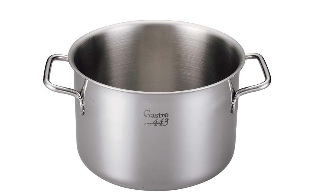 【楽天市場】【ポイント20倍】EBM Gastro 443 半寸胴鍋(蓋無)24cm EBM vol.25[91-2]IH・ガス兼用鍋【電磁調理器対応:200V】：厨房の達人