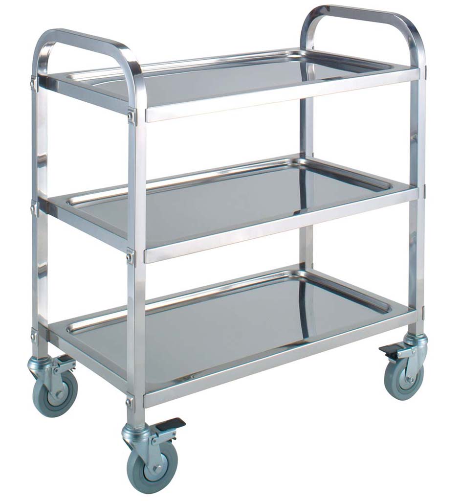 【楽天市場】【ポイント20倍】EBM ステンレス キッチンワゴン 3段 S750 EBM vol.25[2161-9]バスボックス・洗浄ラック S750：厨房の達人